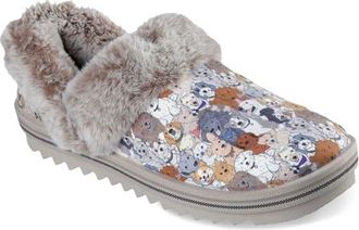 Skechers Chaussons Bobs Cozy Kiss-Paw Jams pour femme, Brun/multicolore, 37 EU
