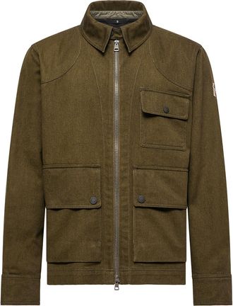 Moncler Moncler Chemise &Agrave; Manches Longues En Coton, Homme, Vert, Taille: Xxl