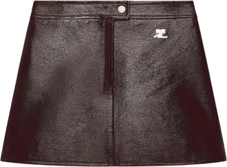 Courr&egrave;ges Reedition Vinyl Mini Skirt