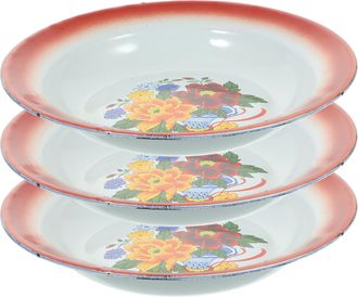 Pretyzoom Vintage Emaille Teller 8.7 Zoll Retro Serviertablett Für Snacks Und Robustes Emaillegeschirr Für Küche Und Haushalt