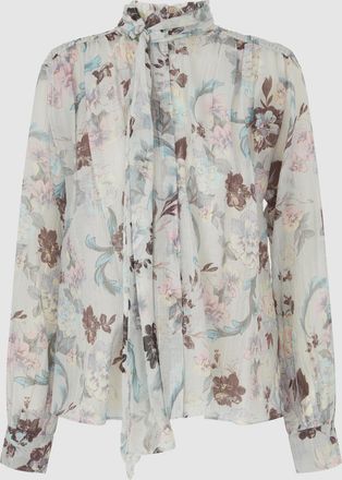 Forte_Forte Chemise peonia my love bow-tie glicine