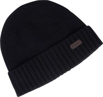 Barbour Mütze mit Fleece-Futter und Label-Aufnäher in