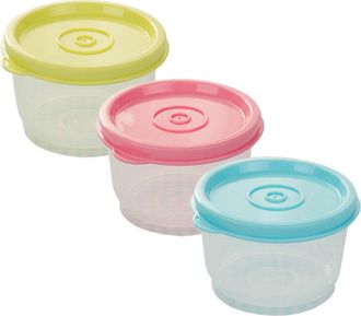 Amosfun 3 St&uuml;ck-pack Kleine Lebensmittelbeh&auml;lter Aus Bruchfestem Kunststoff Mit Deckel Wiederverwendbare Frischhalteboxen F&uuml;r K&uuml;hlschrank Und Gefrierfach 160 