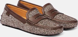 Tod's Mocassins Gommino en tweed et cuir