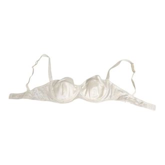 Dolce & Gabbana Femme, Sous-v&ecirc;tements, Blanc, Taille: 42 FR Satin Balconette Bra