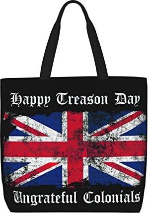 Generic Sac Fourre-Tout Bonne F&ecirc;te De La Trahison, Ingrats Coloniaux! Sac &Agrave; Main D&eacute;contract&eacute; Pliable De Grande Capacit&eacute; Sacs En Toile, Pour &Eacute;cole, Voyage, Fil