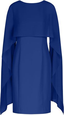 Apart Fashion Damen Etuikleid mit Chiffon Umhang, knielangem Cocktailkleid, formellem Kleid mit U-Boot-Ausschnitt, tailliertem Abendkleid, &auml;rmellosem Hochzeitsgast-
