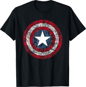 MARVEL Captain America Avengers Schild Comic Grafik T-Shirt T-Shirt