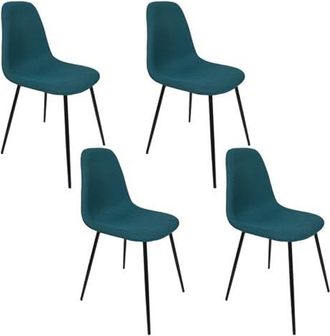 The Home Deco Factory HD0472, Set mit 4 Stühlen im modernen Design, optimaler Komfort, pflegeleicht, vielseitig für alle Gelegenheiten, einfache Montage - Größe: 44 x 86 x 