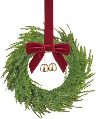 Generic Weihnachtskranz - k&uuml;nstlicher Kiefernkranzring, Dekoration mit roten Beeren, &uuml;ppiges Design, kompakte Partyverzierung | Urlaub Wandh&auml;nger f&uuml;r Winter H