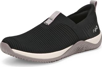 Rykä Damen Echo Knit Slipper, Schwarzer Stoff, 38.5 EU