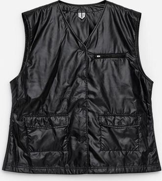 Arket Leicht Gef&uuml;tterte Weste Aus Nylon -Schwarz