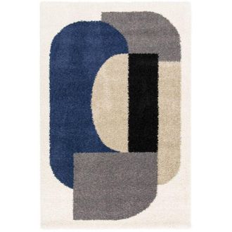 Sweeek Sweeek - Tapis intérieur shaggy, motifs géométriques, multicolore 120 x 170 cm