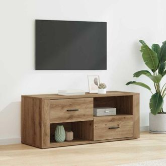 vidaXL vidaXL Meuble TV Ch&ecirc;ne artisanal 100 x 35 x 40 cm Bois ding&eacute;nierie