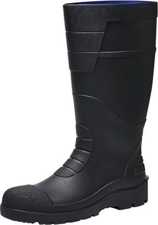 Generic Bottes de Pluie de Travail pour Homme Antichoc Anticrevaison pour Industrie et Exploitation Mini&egrave;re Huile et Alcaline Chaussures dEau Sauvage Tube Hau