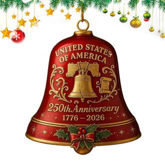 Generic Weihnachten f&uuml;r Partys im Freien, Schlafzimmer, Windowsills Holiday Yard | Weihnachtsbaumglocken, patriotische Glocken aus Metall f&uuml;r Baum | Zubeh&ouml;r f