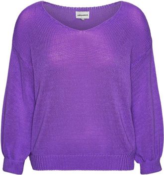 Americandreams Americandreams, Femme, Pulls, Violet, Taille: 38 FR Milana LS Light Cotton Knit