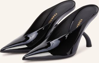 Ferragamo Ferragamo Lack-Mules Itaca schwarz