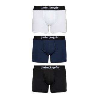 Palm Angels Homme, Sous-v&ecirc;tements, Multicolore, Taille: XL Lot de trois boxers avec logo