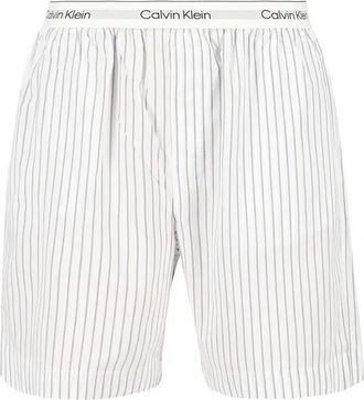 Calvin Klein Underwear Herren Pyjamashorts weiß Baumwolle & Mix Gestreift
