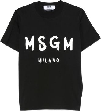 Msgm t-shirt à logo Milano - Noir