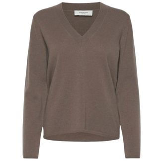 Rosemunde Femme, Pulls, Brun, Taille: 38 FR Tricot &agrave; col en V