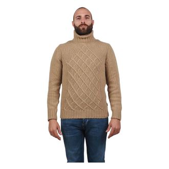 AT.P. CO Beiger Zopfmuster Pullover Herren - - Knitwear - Herren - Braun - M