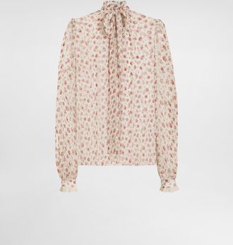 Dolce & Gabbana Small Rose-print Chiffon Top - Frau Blusen Und Tops Multicolor 48