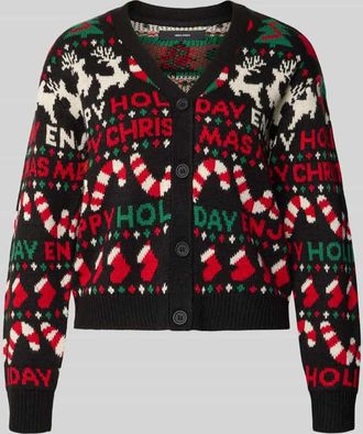 Vero Moda Cardigan mit weihnachtlichem Motiv-Strick