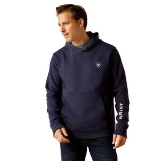 Ariat Mens Rabere Hoodie Long Sleeve in Navy Eclipse, Size Large, by Ariat