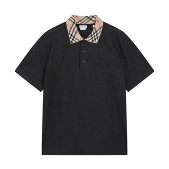 Burberry Homme, Tops, Noir, Taille: M Polo Evan
