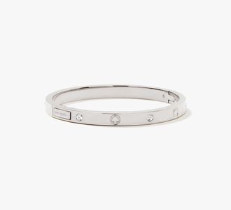 Kate Spade New York Kate Spade Infinite Spade Armreif Mit Pik-Motiv, Graviert f&uuml;r Frauen in Silber | Kubikzirkonie
