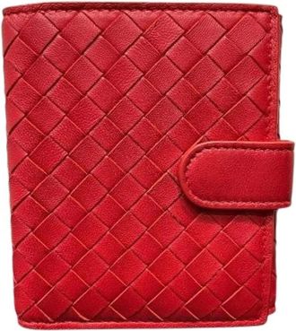 Bottega Veneta unisex, Pre-owned, Rouge, Taille: ONE Size Portefeuille en cuir Pre-owned