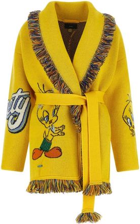 Alanui Cardigan Hula Tweety - Femme - Pulls - Jaune - Taille: 40 FR