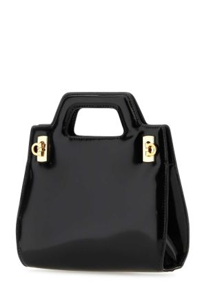 Ferragamo Womens Black Leather Mini Wanda Handbag Neronero Borse A Mano Bag