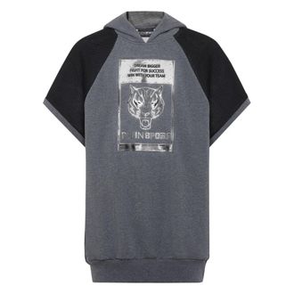 Plein Sport Sleeveless Hoodie Tiger - - Sport - Herren - Grau - S
