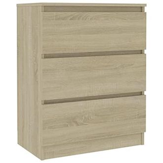 vidaXL Buffet, Meuble de Rangement avec Tiroir, Armoire de Rangement, Organisateur Salon Salle de S&eacute;jour Int&eacute;rieur, Ch&ecirc;ne Sonoma Bois dIng&eacute;nierie