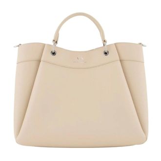 A|X Armani Exchange Femme, Sacs, Beige, Taille: ONE Size Sac fourre-tout en simili cuir pour femme