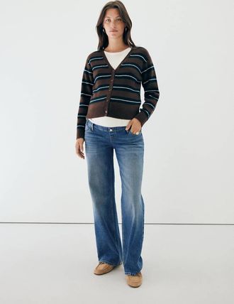 Mango Jean de grossesse droit bleu fonc&eacute; - Femme - 34 - MANGO
