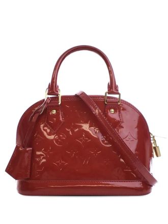 Louis Vuitton sac cabas Alma BB &agrave; motif monogramm&eacute; (2013) - Rouge