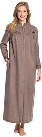 Thermovitex Robe de Chambre, col Officier, Molleton courtelle - Taupe - 50/52