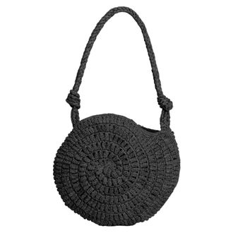 Ibeliv Femme, Sacs, Noir, Taille: ONE Size Isula Round Raphia Bag