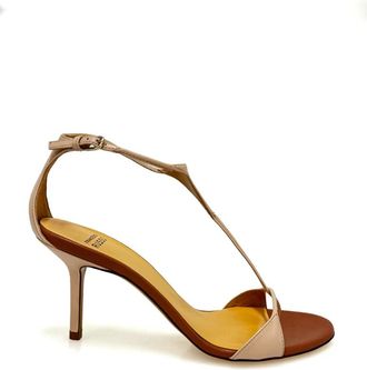 Francesco Russo Femme, Chaussures, Beige, Taille: 38 1/2 EU Sandales &agrave; bride en T