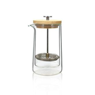 Ogo Living CAFETIÈRE À PISTON 350ML EN VERRE DOUBLE PAROI COUVERCLE BOIS - 7912150
