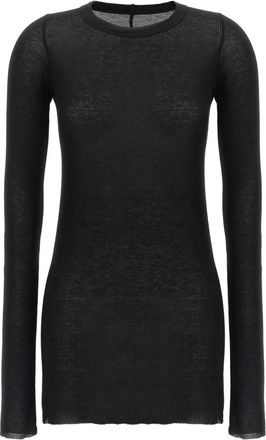 Rick Owens Femme, Tops, Noir, Taille: 38 FR Rib LS T-Shirt