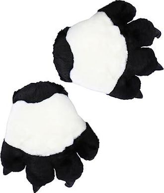 Tendycoco 1 Paire De Panda Jouets En Peluche Panda Main De En Peluche Cosplay De Pattes Mitaines De Patte Danimal Épaissir Des Chauds Unité Centrale Dessin Anim