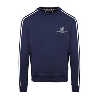 Aquascutum Sweatshirt f&uuml;r Herren, Rundhalsausschnitt, Lang&auml;rmlig (Marine)