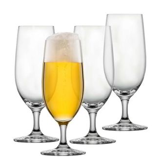 Schott Zwiesel Verres à bière Beer Basic 0,3 l (set de 4), verres à bière classiques pour la bière blonde, verres en cristal Tritan résistant au lave-vaisselle, fabr