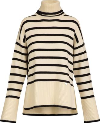 Apart Fashion Damen oversized trui Pullover, Creme-schwarz, 44-46 EU