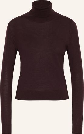 Mrs & Hugs Mrs & Hugs Rollkragenpullover Aus Merinowolle rot